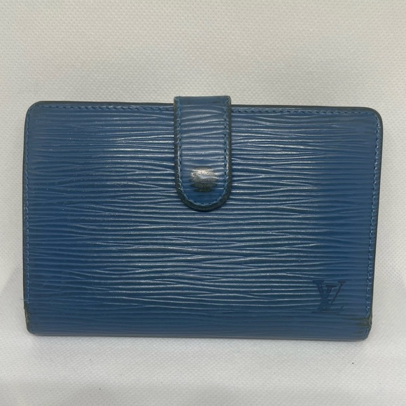 Louis Vuitton | Bags | Authentic Lv Epi Blue Wallet | Poshmark